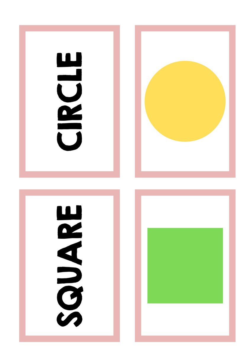 SHAPES MATCH UP FLASHCARDS – Fawn and Finch