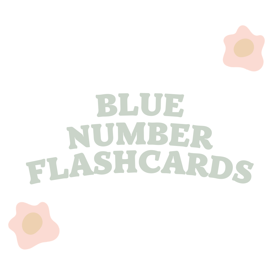 BLUE NUMBER 1-20 FLASHCARDS – Fawn and Finch