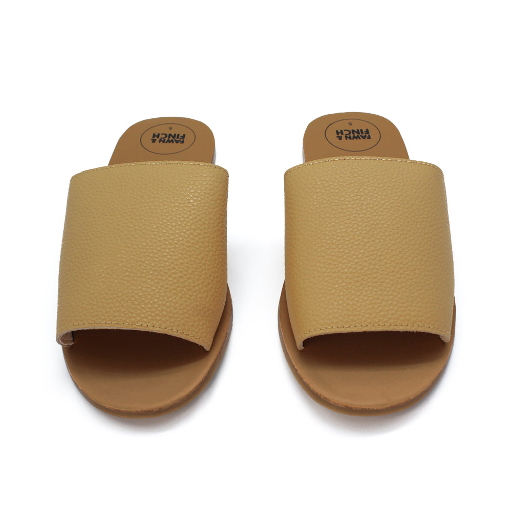 Leather 'Mummy' Slides in Salted Caramel – Fawn and Finch